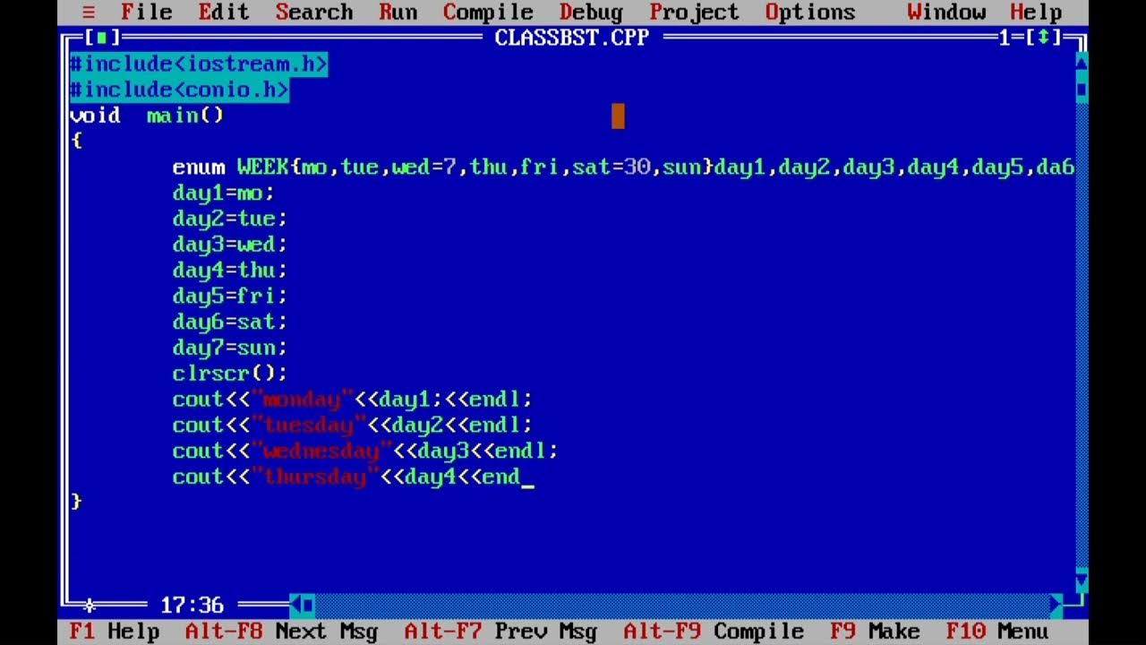 Enum Programming C Language Youtube