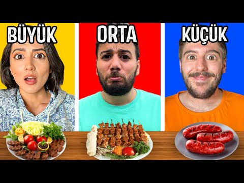 DOĞRU KARTI SEÇ YA DA ÖL! BÜYÜK , ORTA veya KÜÇÜK YEMEK YARIŞMASI! | Burak Şentürk