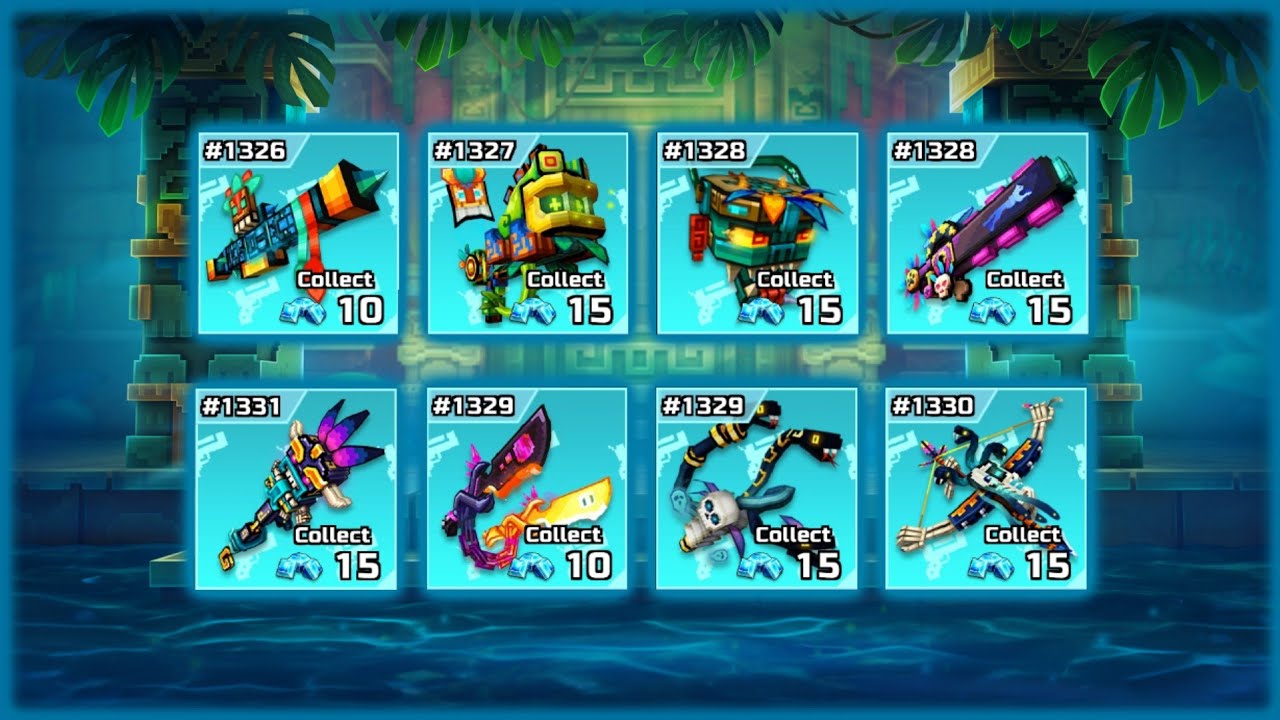 ALL NEW AZTEC UPDATE WEAPONS DAMAGE TEST - PIXEL GUN 3D NEW PATCH 24.7 ...