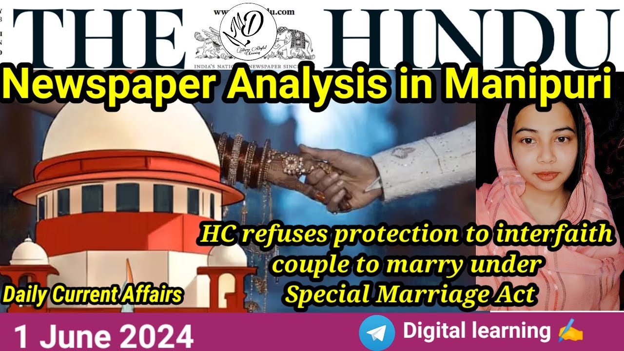 The Hindu Newspaper Analysis in Manipuri|1 June News|Daily Current ...