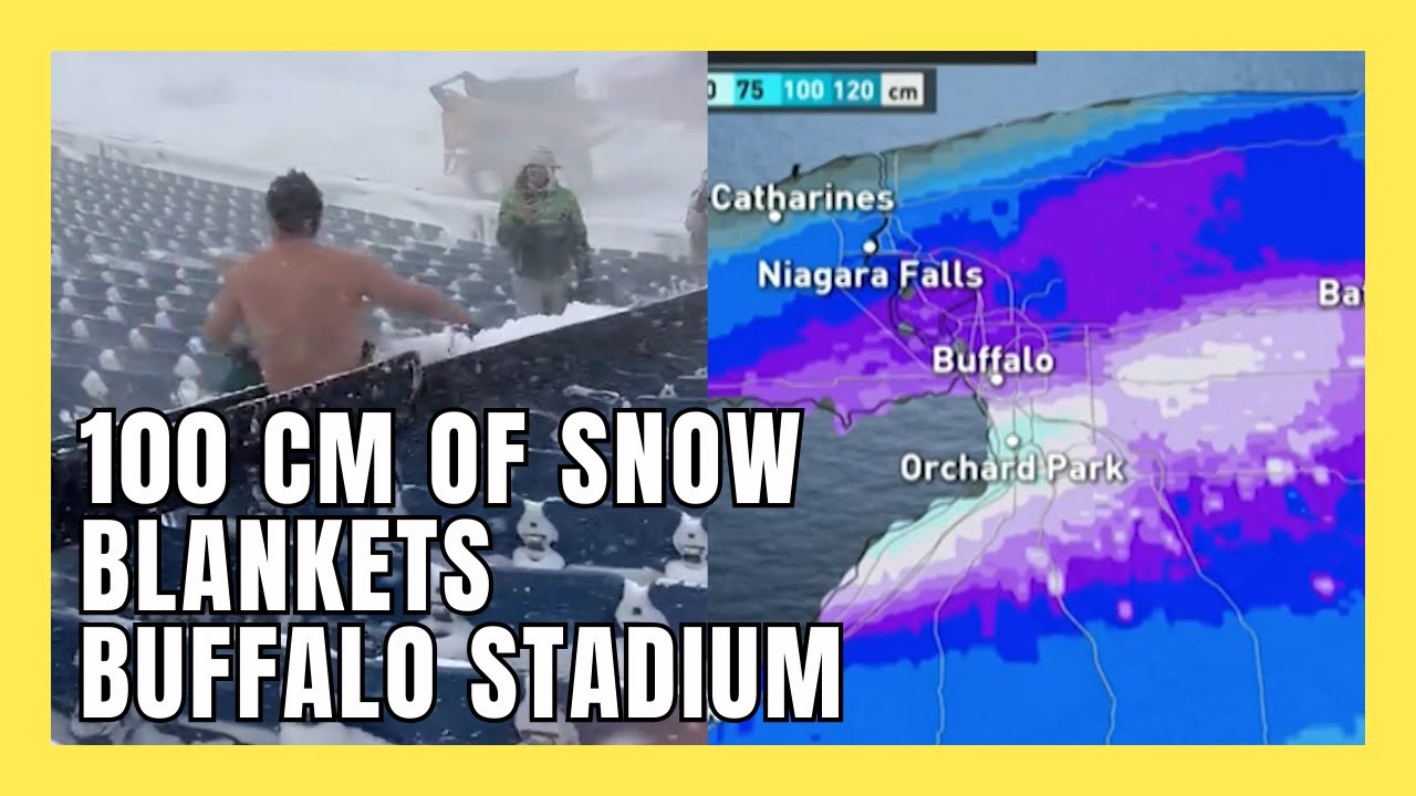 100 cm of Snow Meets NFL Playoff Fans in Buffalo - YouTube