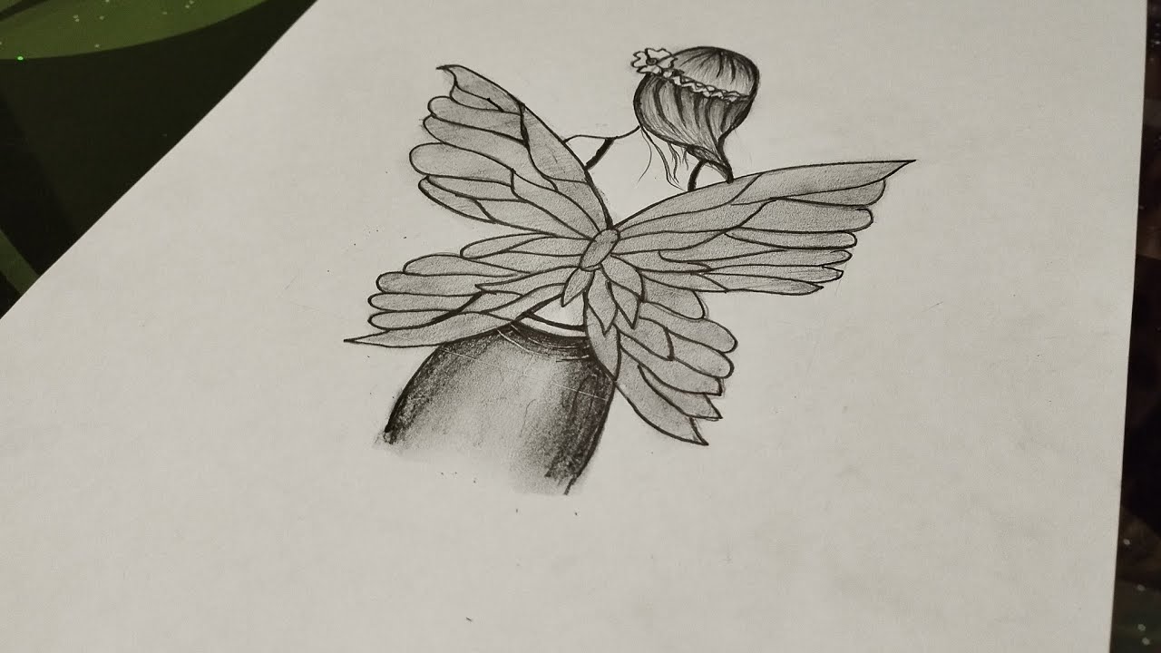 How to draw a fairy easy - step by step pencil sketch for beginners ...
