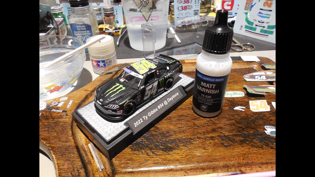 Step 12 - Applying Matte Finish on a NASCAR 1/64 Custom Diecast - YouTube