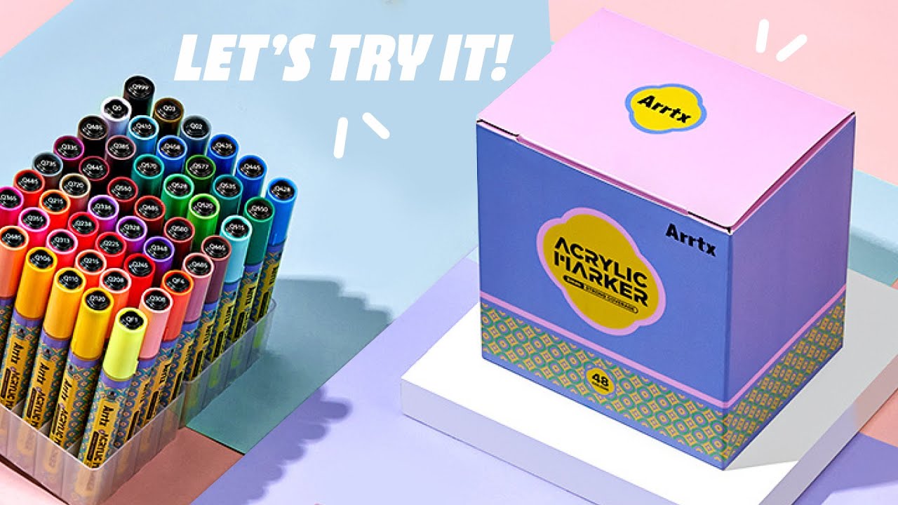 Let's try these new Arrtx acrylic markers! - YouTube