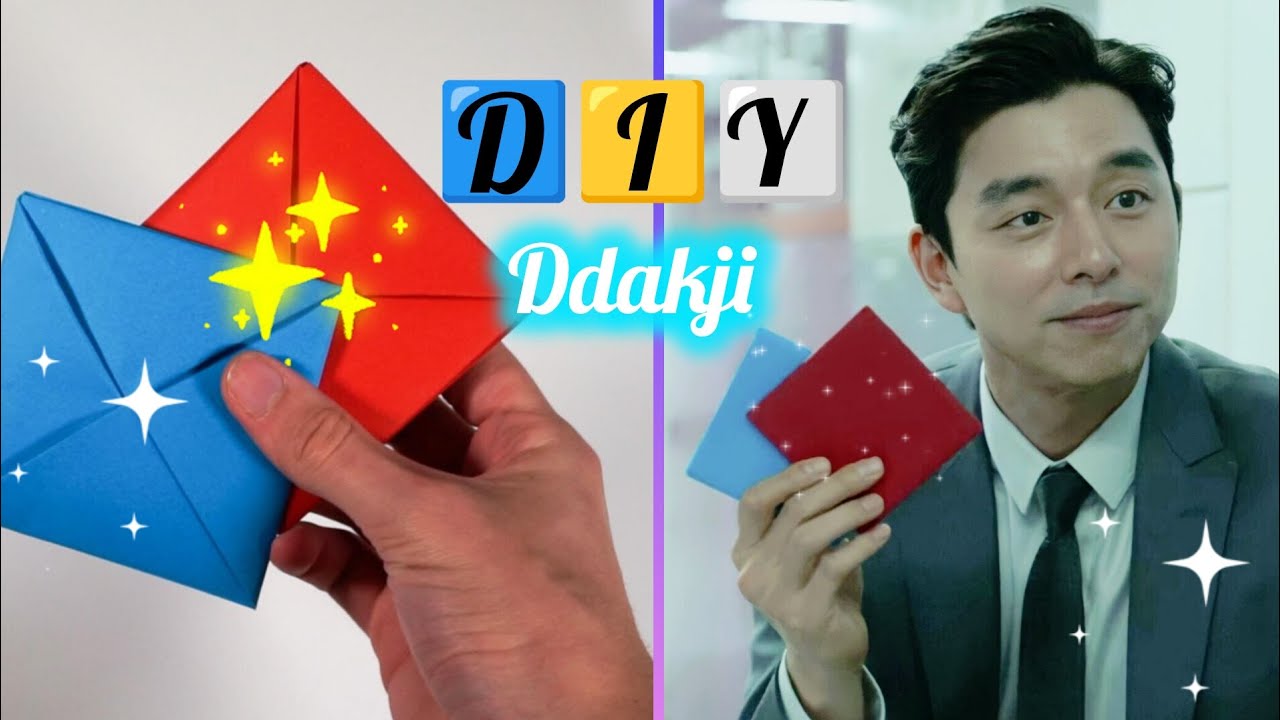 Diy Squid game ddakji at home ll How to make squid game ddakji card ...