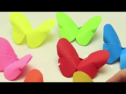 طريقة عمل فراشة من الورق سهلة و سريعة - YouTube