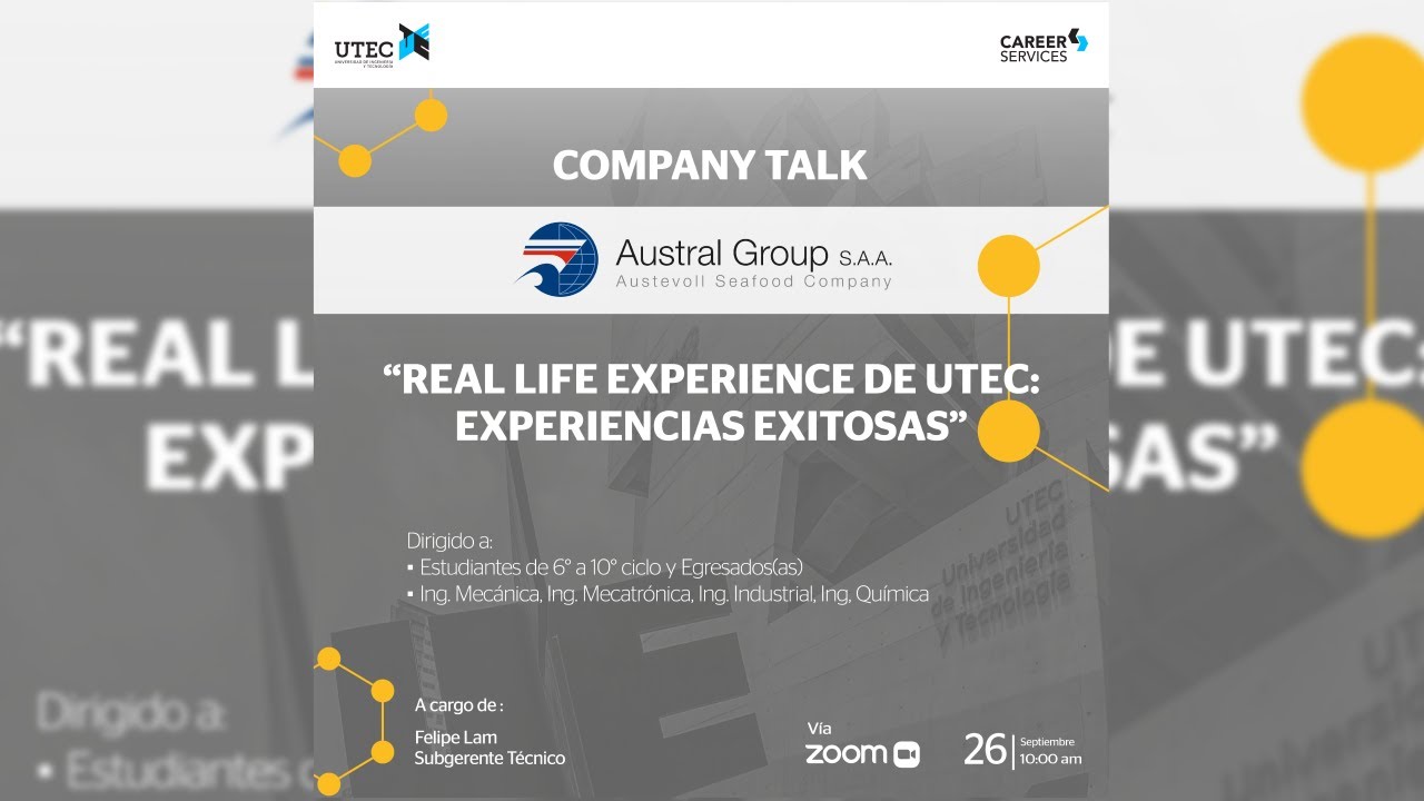 UTEC Networking 2023-2: “Real Life Experience de UTEC: Experiencias ...