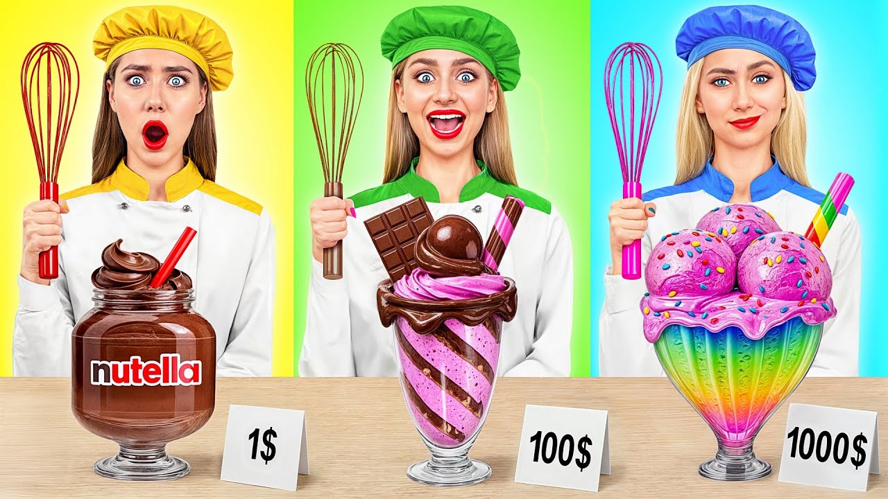 1$ vs 100$ vs 1000$ Sfida di Cucina da Multi DO Challenge - YouTube