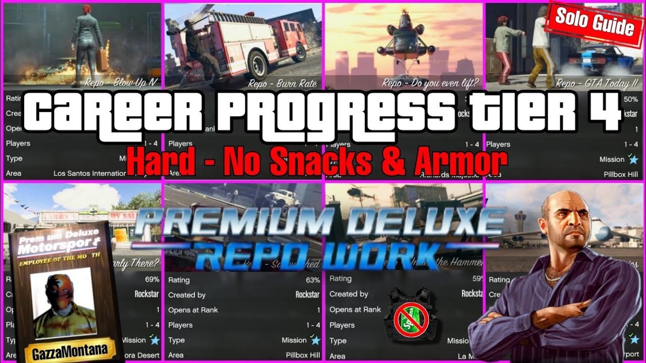 GTA Online: Repo Work Tier 4 No Snacks Solo Guide - YouTube