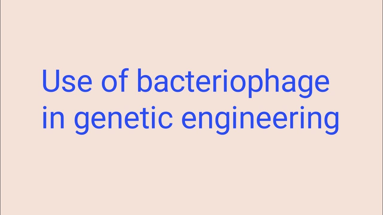 Use of Bacteriophage in Genetic Engineering | Acellular Life by Amjad ...