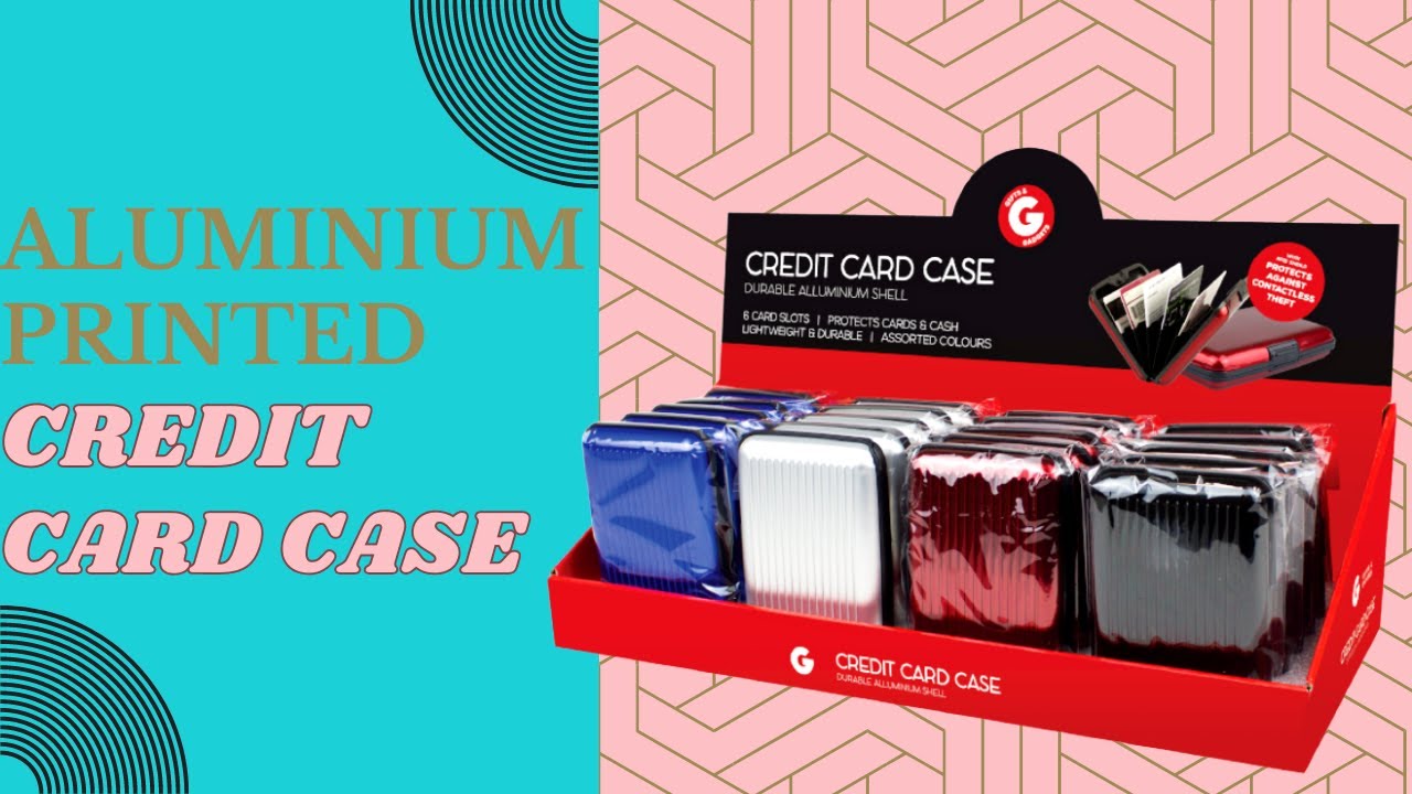 Stylish Aluminum Printed Credit Card Case for Women: RFID Shielded ...