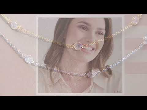 Diamonique x Kathy Levine Surroundings Station Necklace, SS on QVC