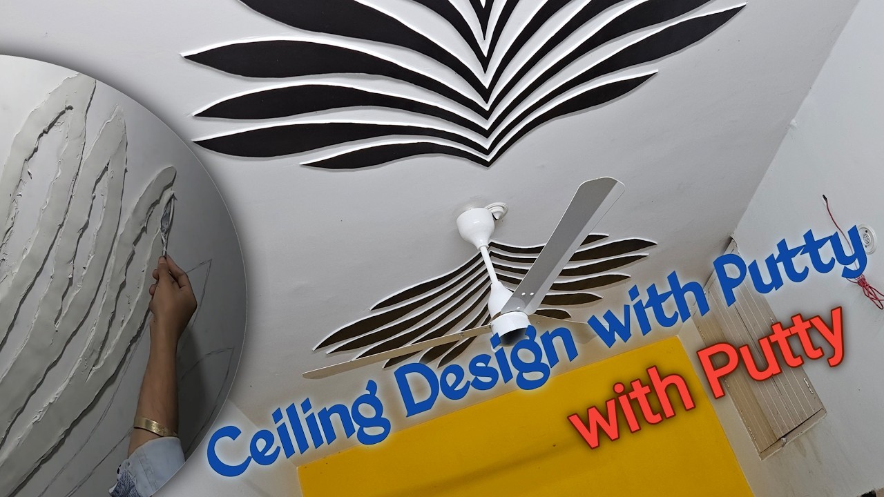 False Ceiling Design कैसे बनाएं | How To Make Putty Mural Design # ...
