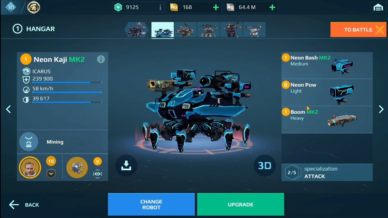 حرب الروبوتات war robots شرح النيرف القادم لروبوت كاجي kaji مع أسلحة ...