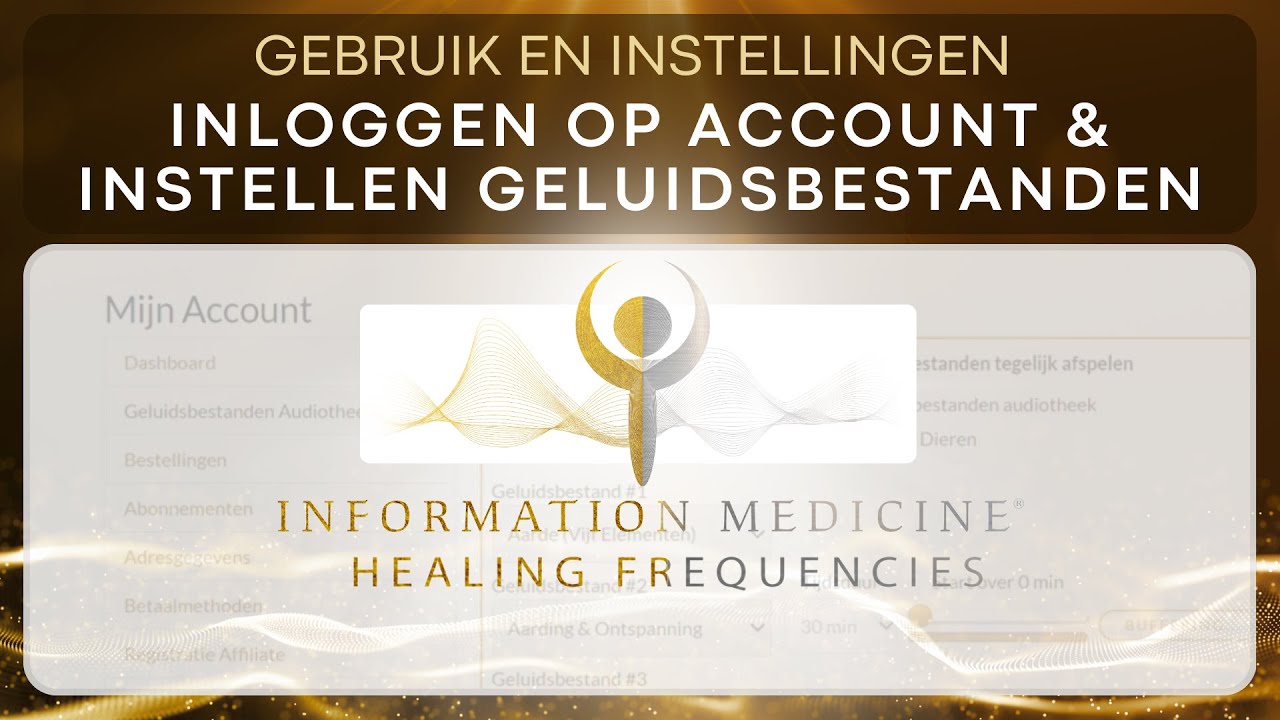 Inloggen & instellen geluidsbestanden met een account - YouTube
