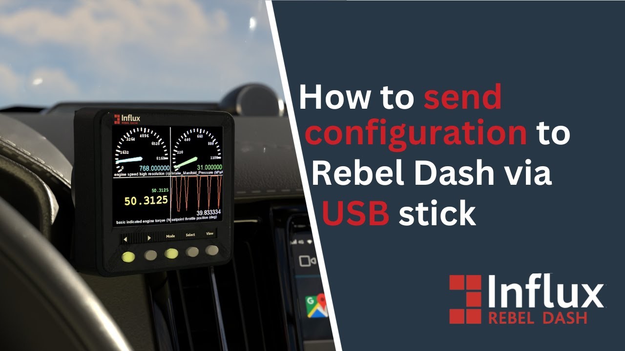 How to send configuration to rebel dash via USB stick - YouTube