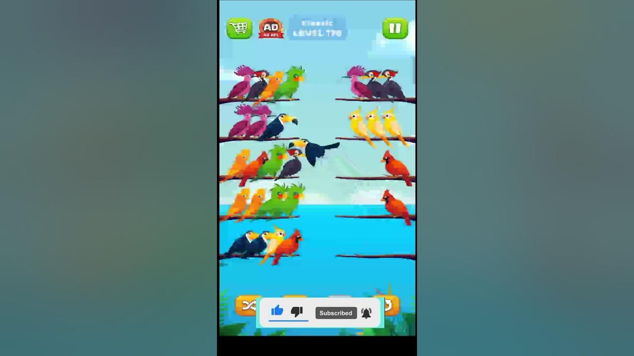 Bird Sort Puzzle l Classic Level 176 l Bird Sort Color Puzzle l Bird Sort Puzzle Challenge ...