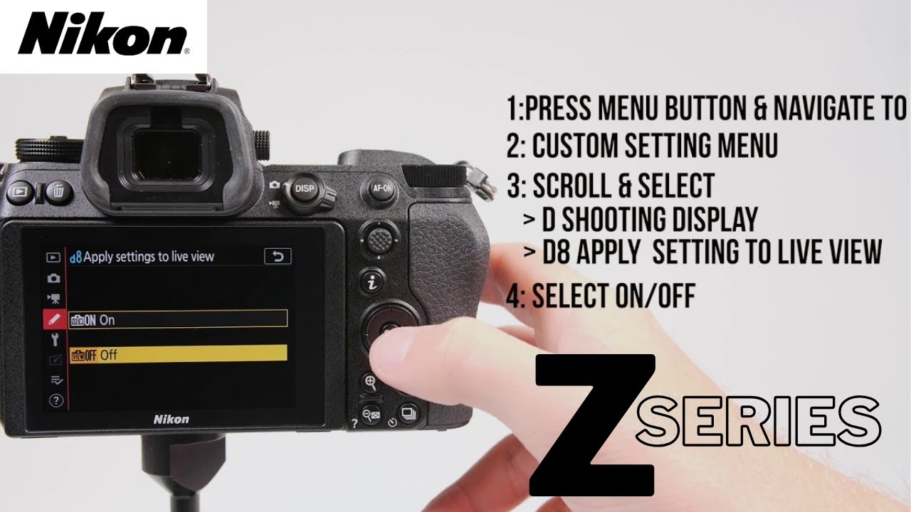 Get DSLR like view on live screen/viewfinder on Nikon mirrorless camera| Nikon customer setting ...