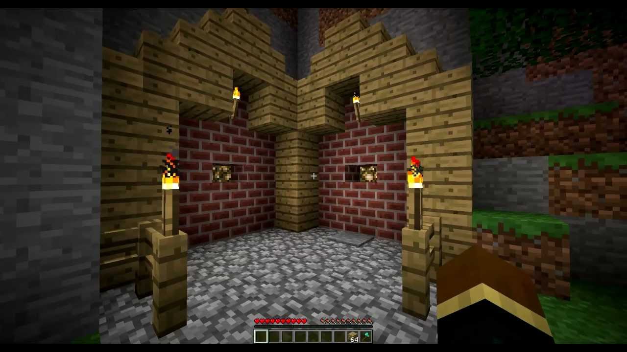 Secret entrance with transparent blocks and hidden stuff - Minecraft ...