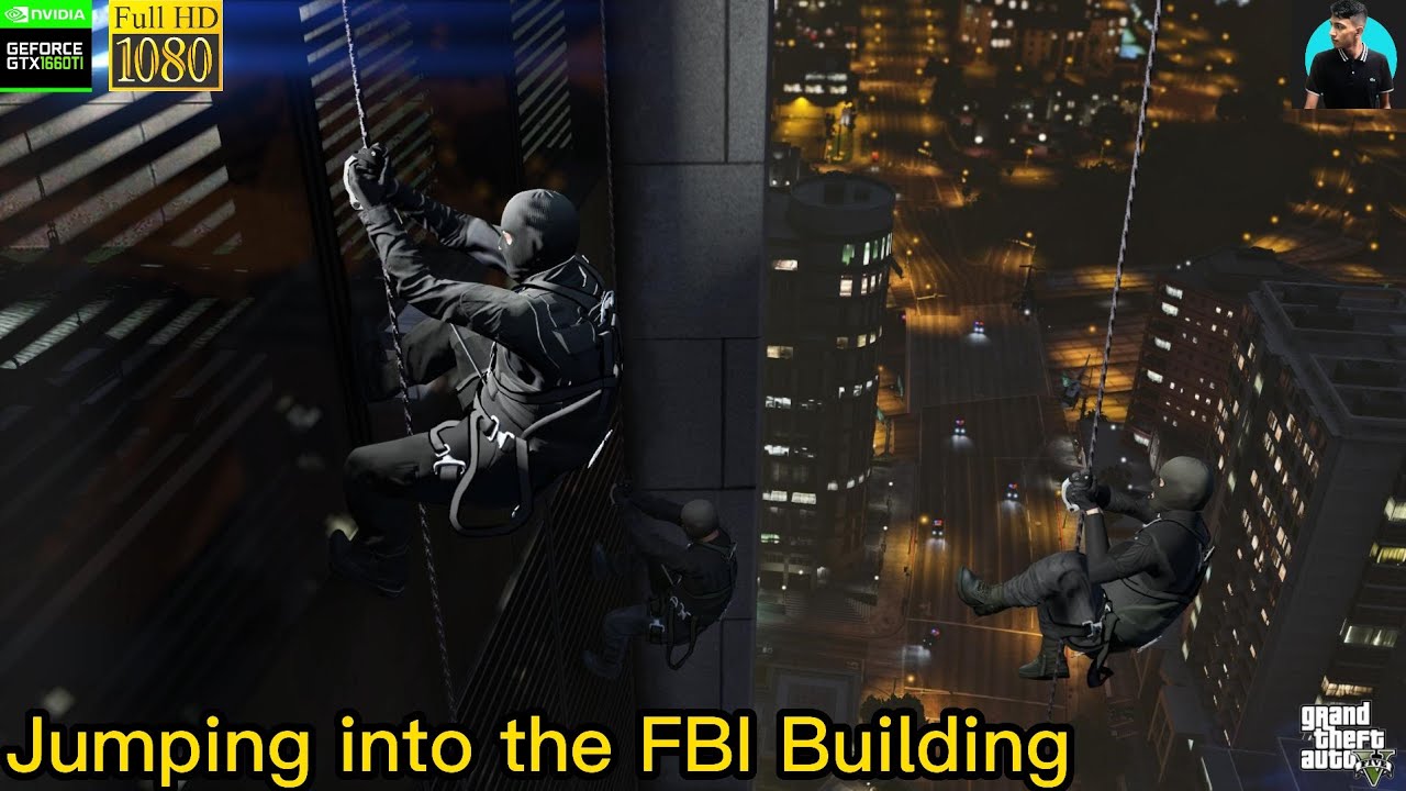 GTA V | Jumping into the FBI Building - YouTube