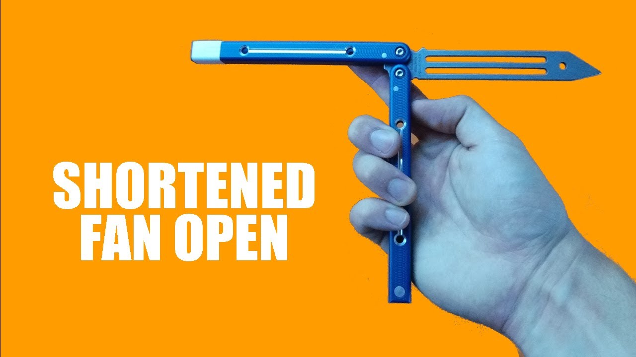 Beginner Butterfly Knife Tricks #16.9 (Shortened Fan Open) - YouTube
