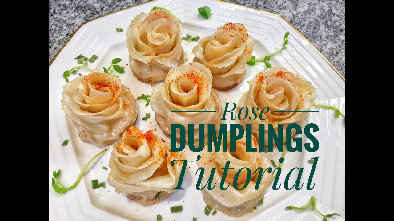 QQ's Kitchen ]Rose Dumplings Tutorial流涙玫瑰花餃,入口噴涙狂叫好! - YouTube