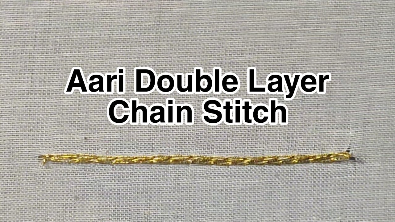 Aari Double Layer Chain Stitch Tutorial #aariwork #aaribasicclass # ...