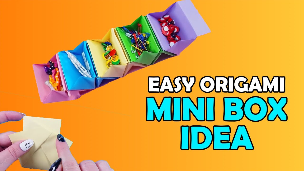 EASY ORIGAMI MINI ORGANIZER IDEA - PAPER CRAFT - YouTube
