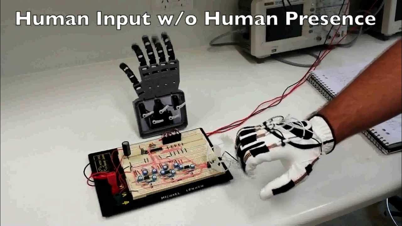 Sensor Glove Driven Robot Hand - YouTube
