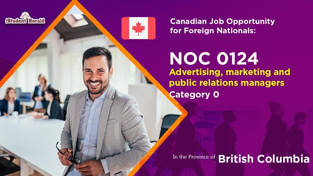 Canadian Job Opportunity for Foreign Nationals: NOC 0124, Job Title ...