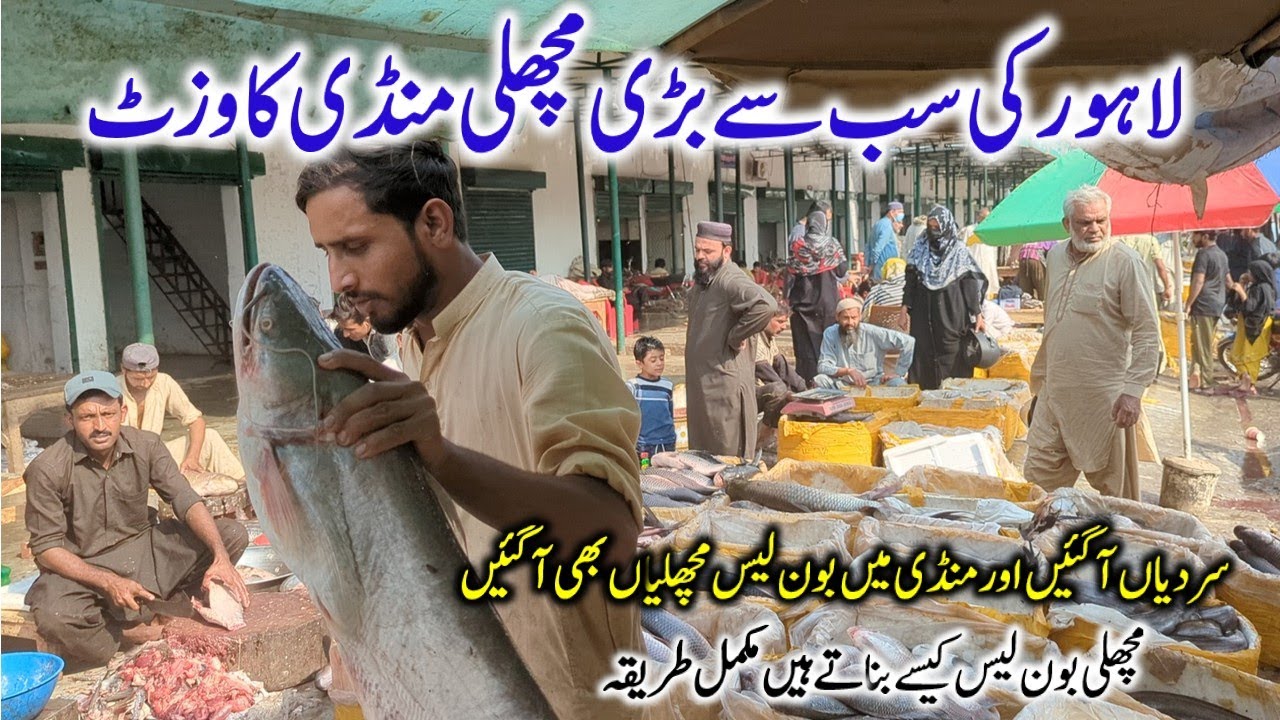 Boneless Fish | New Fish Mandi Lahore | Machli Mandi Near Ravi River ...