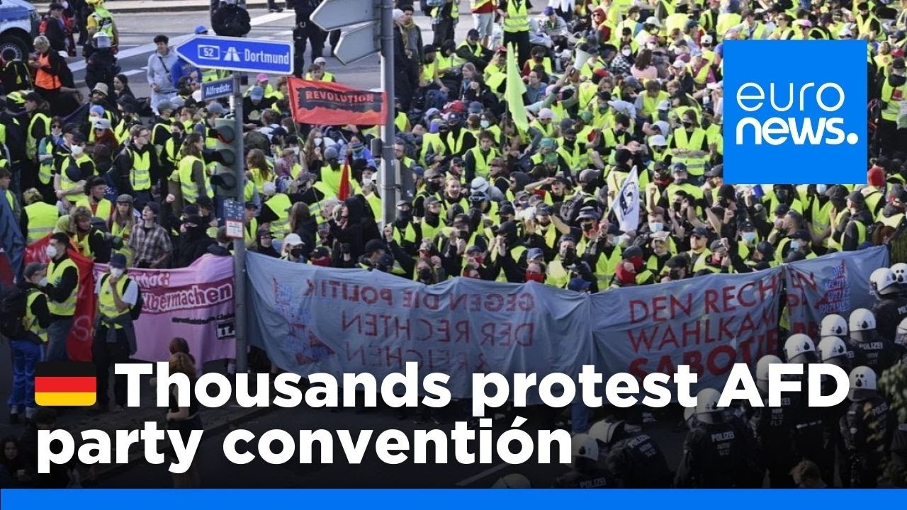 Thousands protest against far-right AfD party convention | euronews 🇬🇧 ...