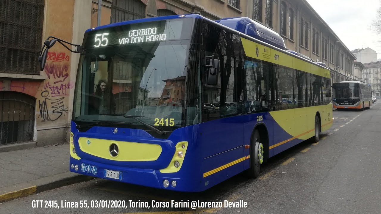 Gtt Torino Linea 55 vettura 2415 - YouTube