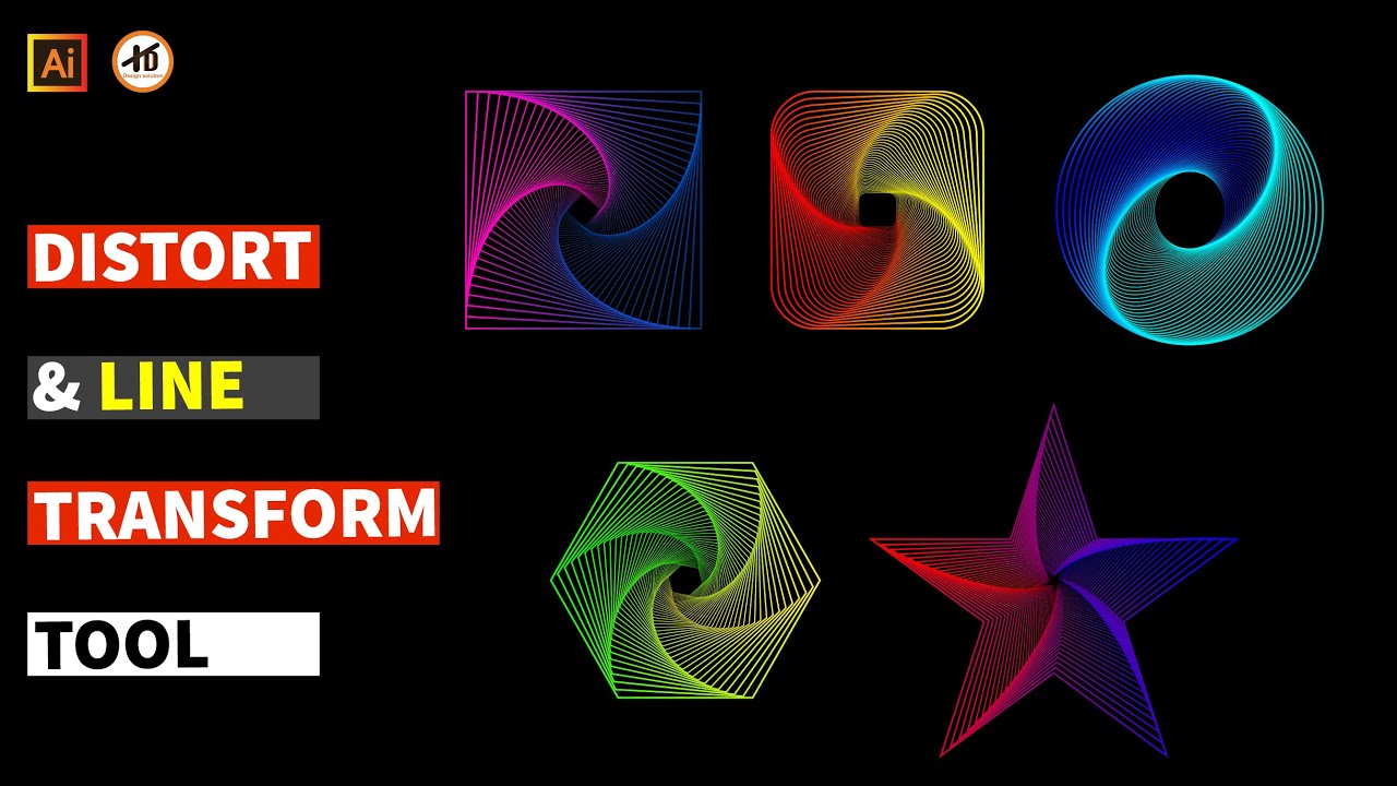 Illustrator Line Art | Adobe Illustrator Distort & Transform Tutorial | Design solution 94 ...