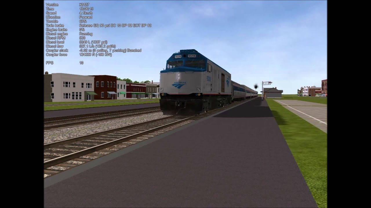 OpenRails Amtrak Illinois Service - YouTube