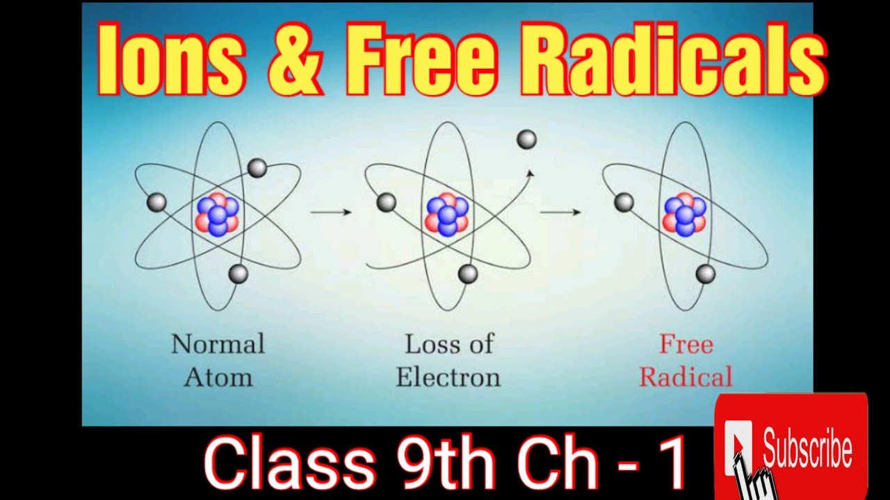 Difference between Ions and Free Radicals || Class 9th Ch 1 - YouTube