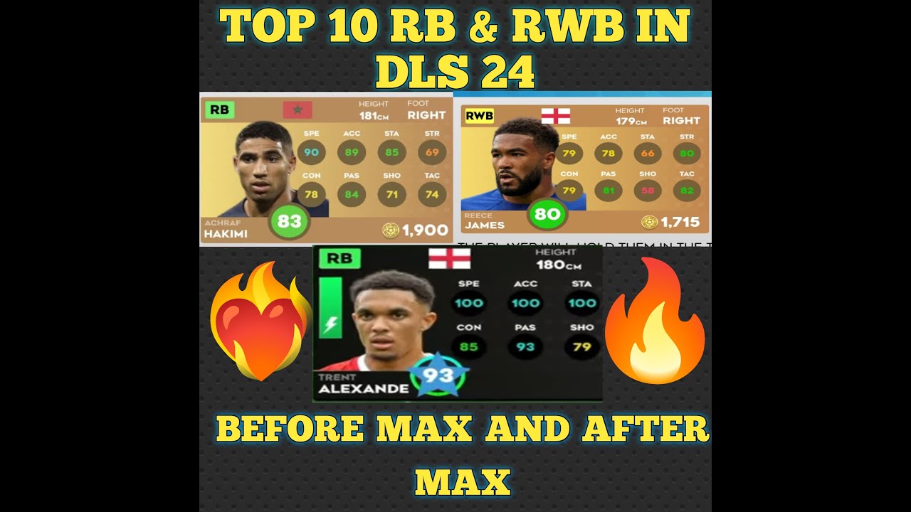 TOP 10 RB & RWB IN DLS 24||BEST RB & RWB DLS 2024||#football # ...