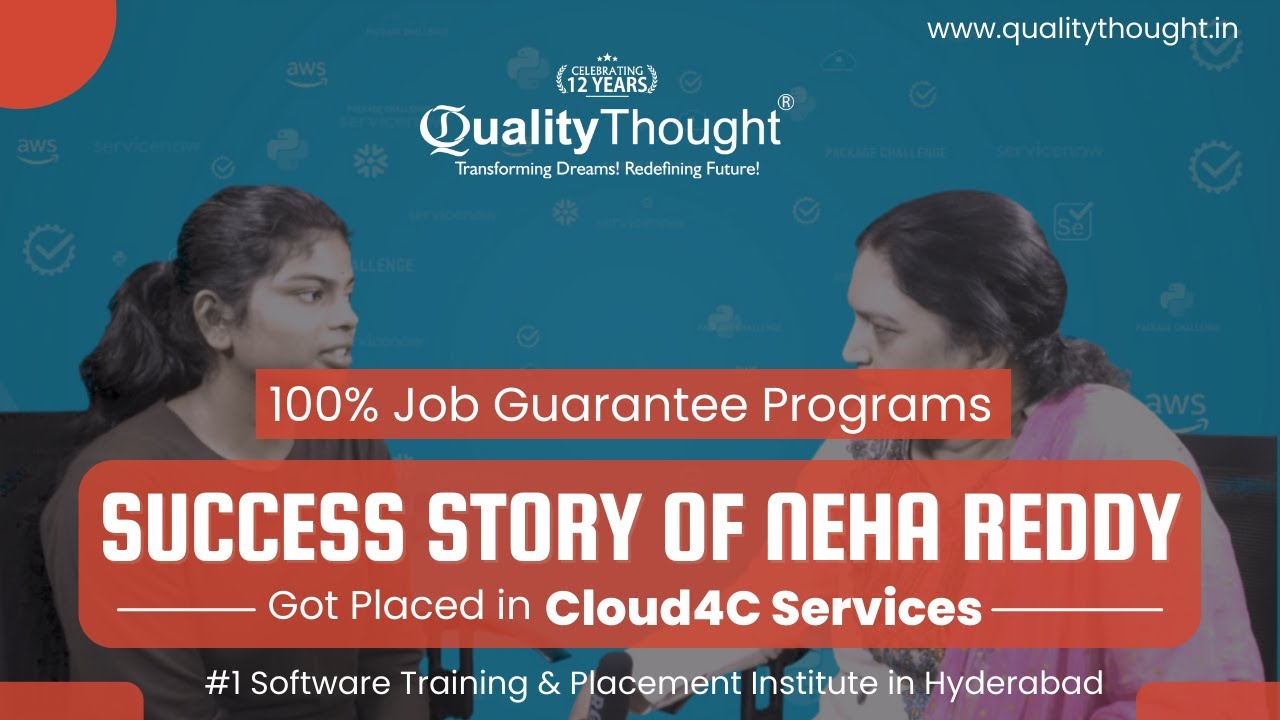 Success Story of Neha Reddy at Quality Thought | Real-Time Projects ...