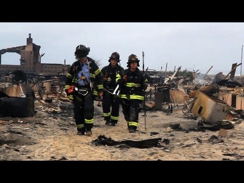 Flooded by fire: Inside Breezy Point's Sandy-fueled destruction - YouTube