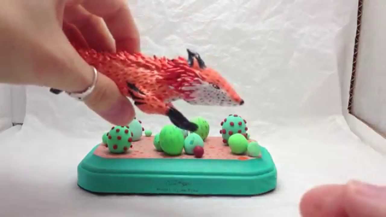 Polymer Clay Fox Sculpture - YouTube