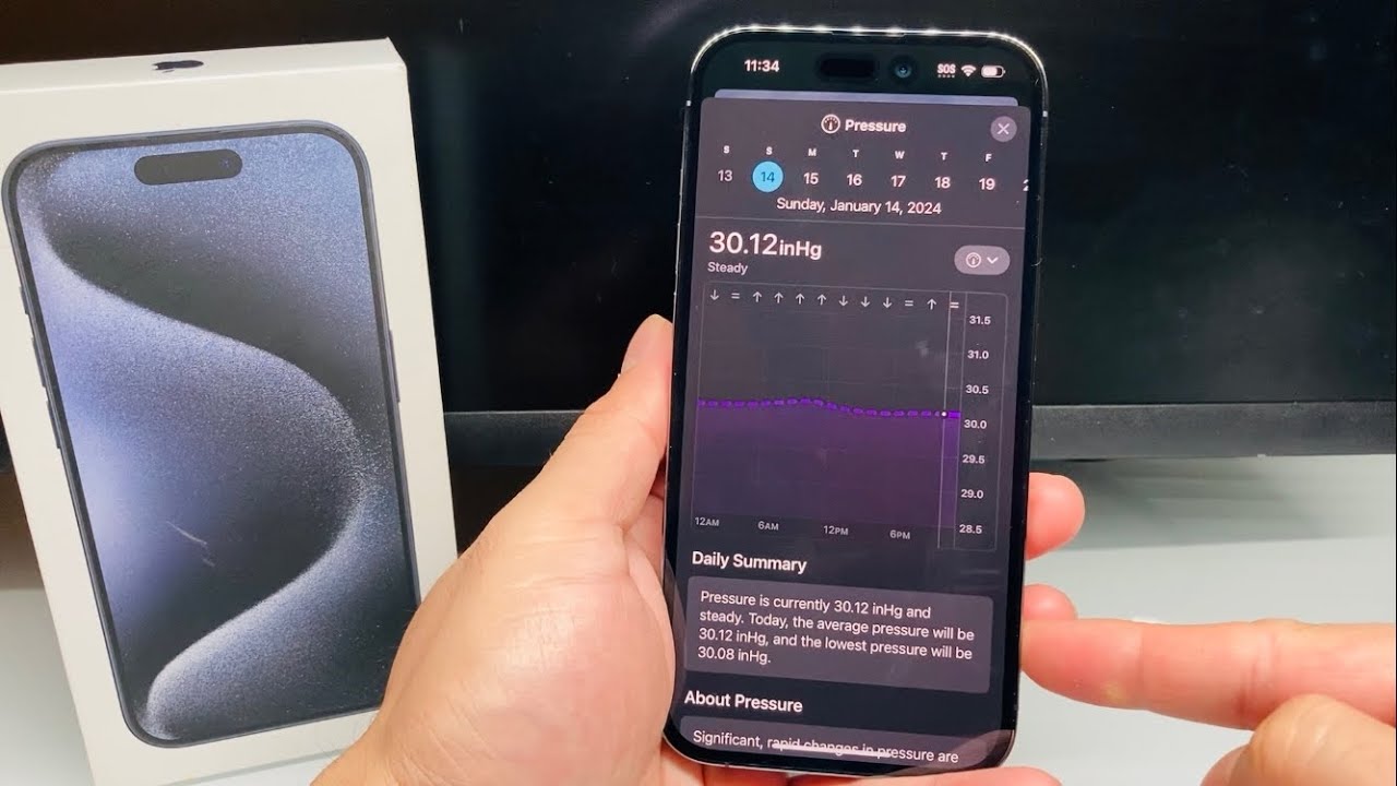 How to Check Weather Pressure Using iPhone - YouTube