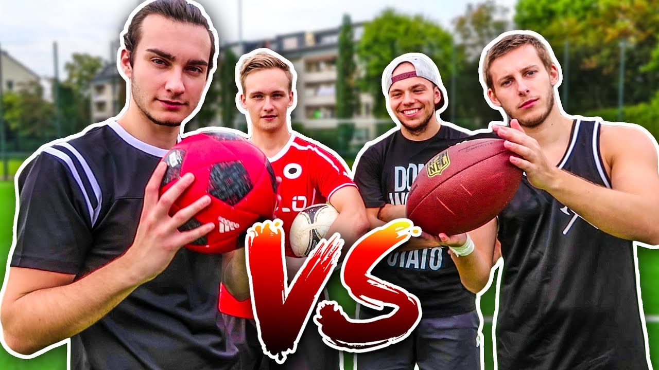 FOOTBALL VS ECHTER BALL FUßBALL CHALLENGE!! - YouTube