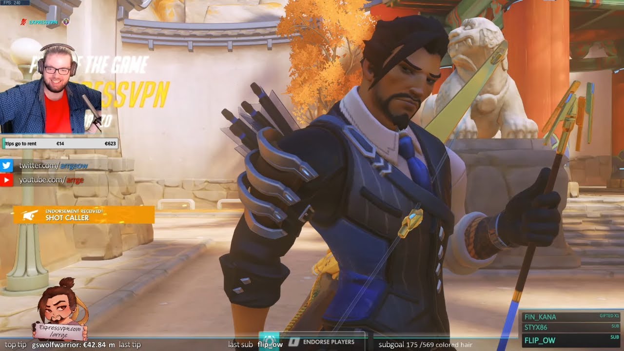 ARRGE HANZO MAIN - POTG! [ OVERWATCH SEASON 25 TOP 500 ] - YouTube