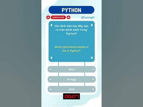 luongIT | Python Basic - Quiz 1004 - YouTube