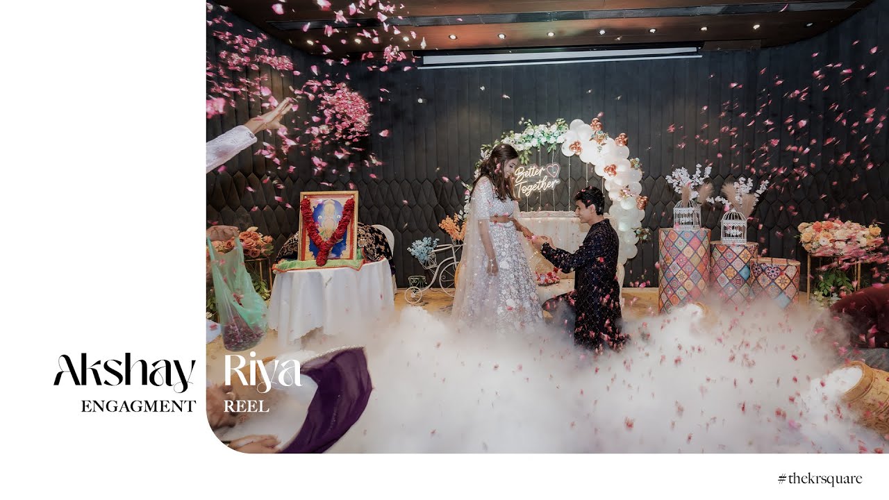 Akshay & Riya | Engagement REEL | Engagement SHORTS | Izhaar | THE KR SQUARE - YouTube