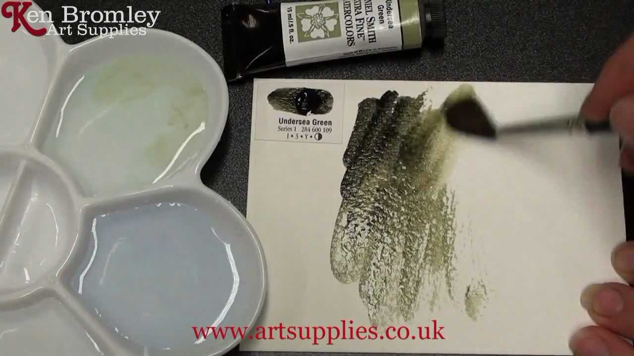 Daniel Smith Extra Fine Watercolour Undersea Green 109 Series 1 - YouTube