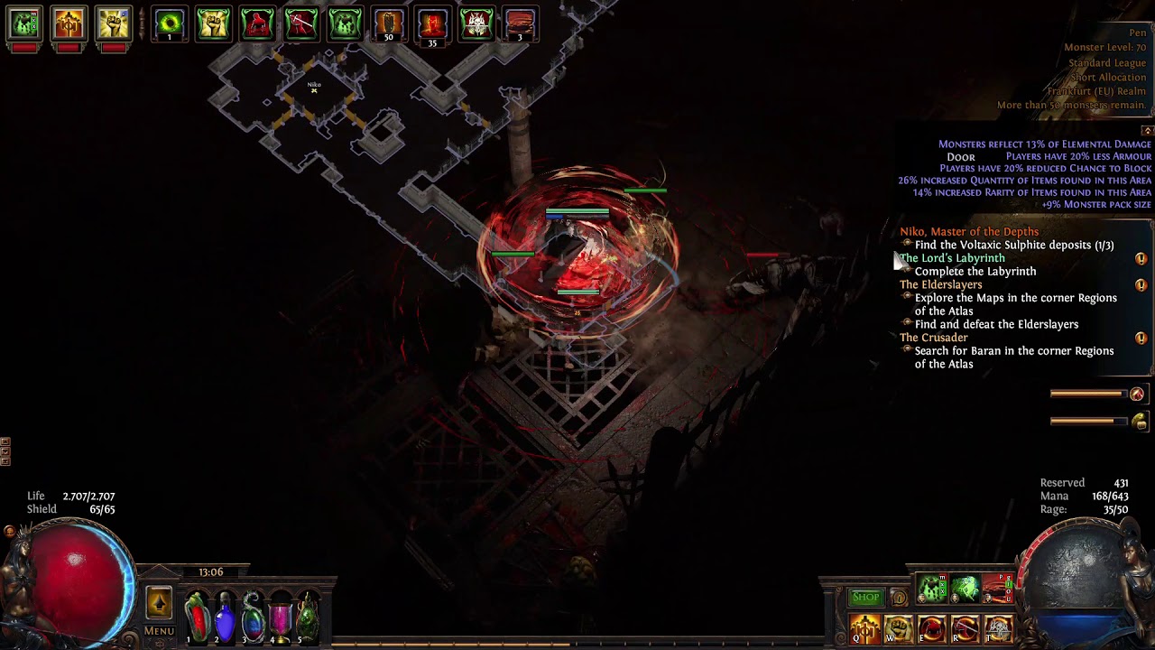 PEN MAP Gameplay with CYCLONE in PATH OF EXILE - YouTube