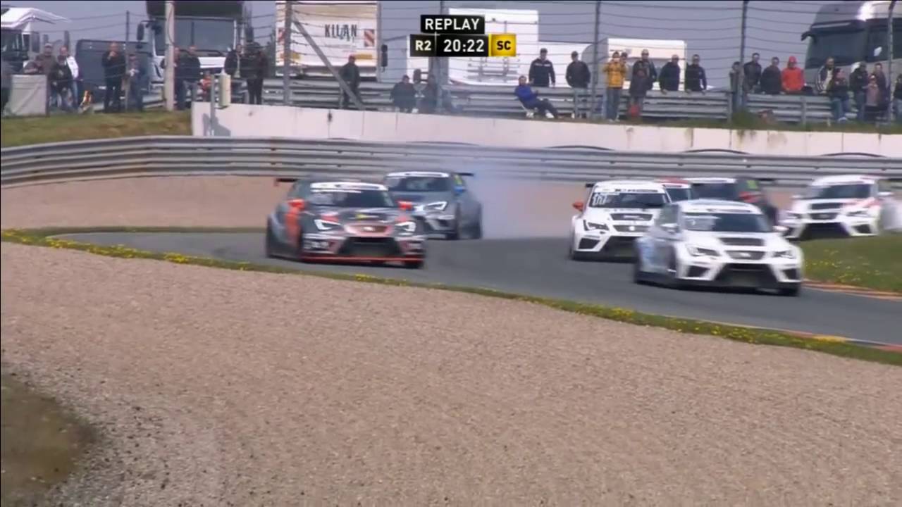 ADAC TCR Masters Race Sachsenring Pascal Eberle & Kai Jordan Crash - YouTube