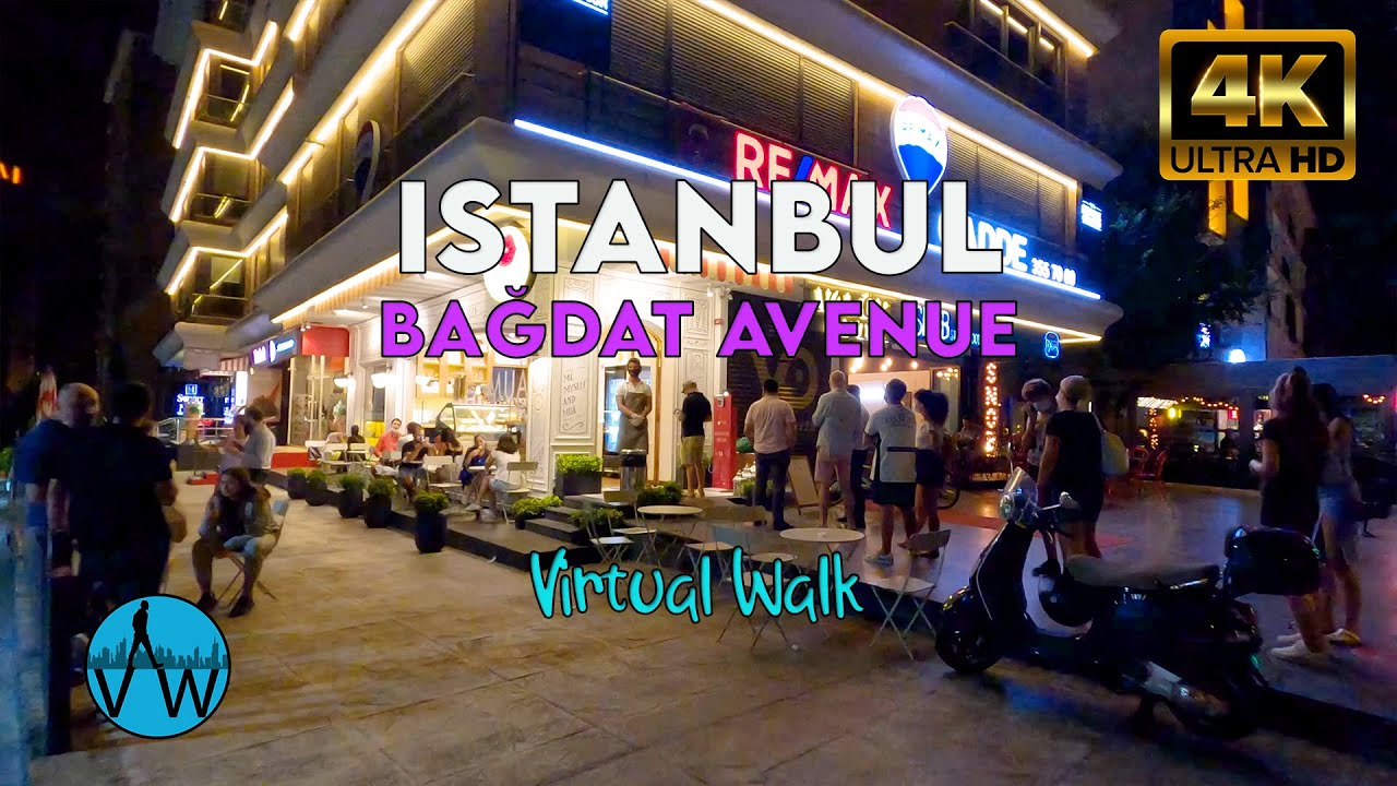 ⁴ᴷ⁵⁰ 🇹🇷 Walking in Bağdat Avenue at the Night.(ISTANBUL WALK) - YouTube