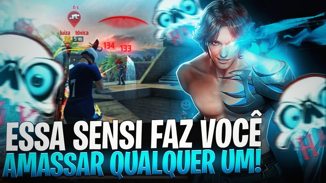 A MELHOR SENSI DO FREE FIRE! Sensi Para Amassar Todos!🍓 Android ou iOS ...